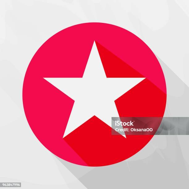 5지적 스타 벡터 아이콘입니다 원에 스타 기호입니다 레이어 그룹화 쉽게 편집 그림에 대 한 유명 인사에 대한 스톡 벡터 아트 및