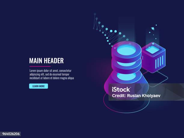 Ruang Server Aliran Data Dan Konsep Pemrosesan Bigdata Ikon Penyimpanan