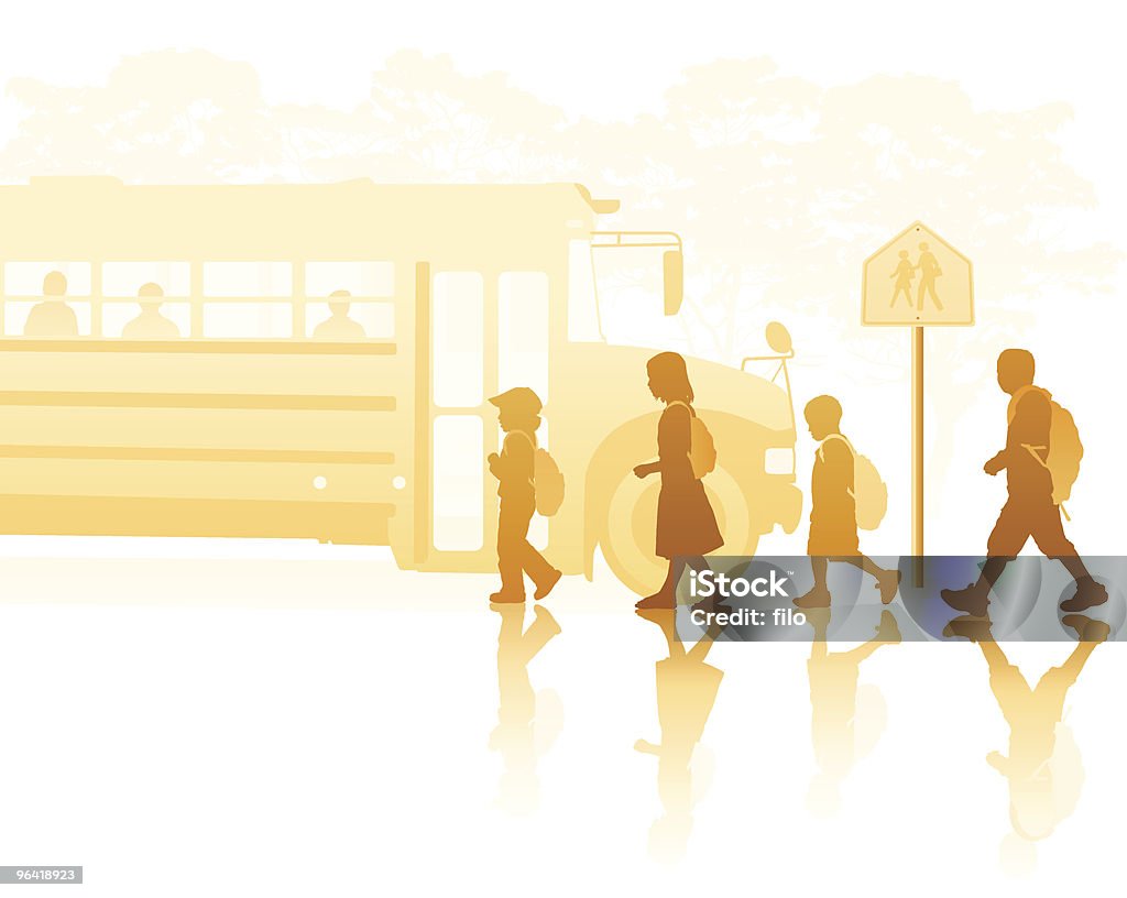 Back To School 견학에 대한 스톡 벡터 아트 및 기타 이미지 견학 통학 버스 걷기 Istock
