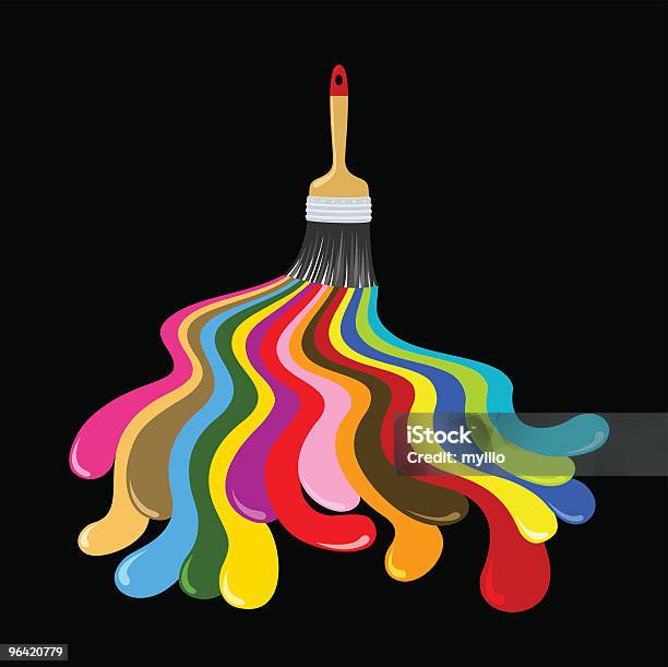 빙과 페인트브러시 무지개에 대한 스톡 벡터 아트 및 기타 이미지 무지개 페인트 붓 Istock