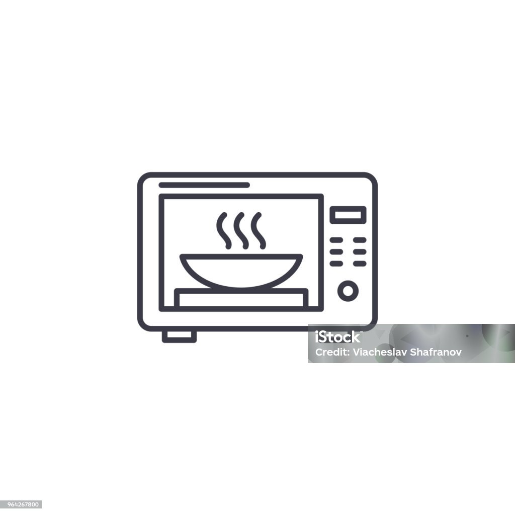 Konsep Ikon Linear Oven Microwave Microwave Oven Baris Vektor Tanda ... Konsep Ikon Linear Oven Microwave Microwave Oven Baris Vektor Tanda ...