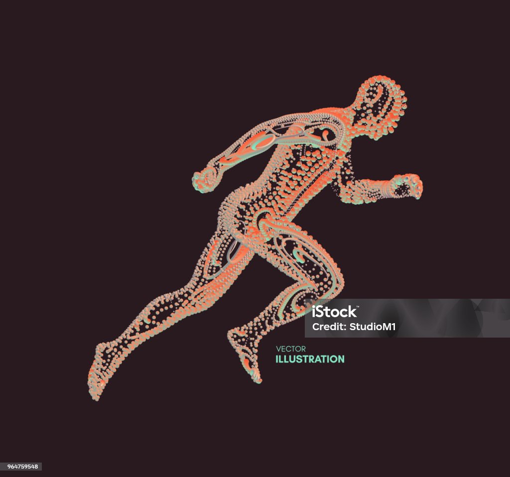 Pria Lari Lambang Untuk Maraton Dan Jogging Model 3d Dari Ilustrasi