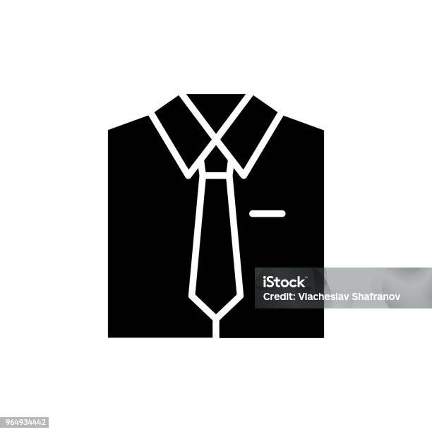 Notion Dicône Noire Uniforme De Travail De Travail Symbole Vecteur Plat