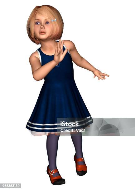 3d 일러스트 화이트에 어린 소녀 3차원 형태에 대한 스톡 사진 및 기타 이미지 3차원 형태 감정 귀여운 Istock