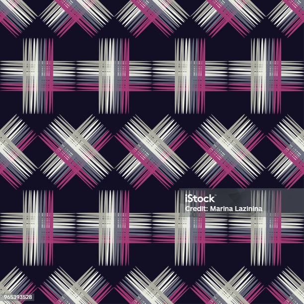 Pola Geometris Abstrak Yang Mulus Tekstur Strip Sikat Tangan Menetas