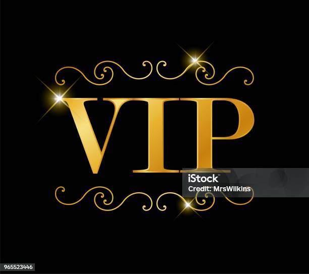 Vip 황금 기호 벡터 유명 인사에 대한 스톡 벡터 아트 및 기타 이미지 유명 인사 일등석 패스 Istock