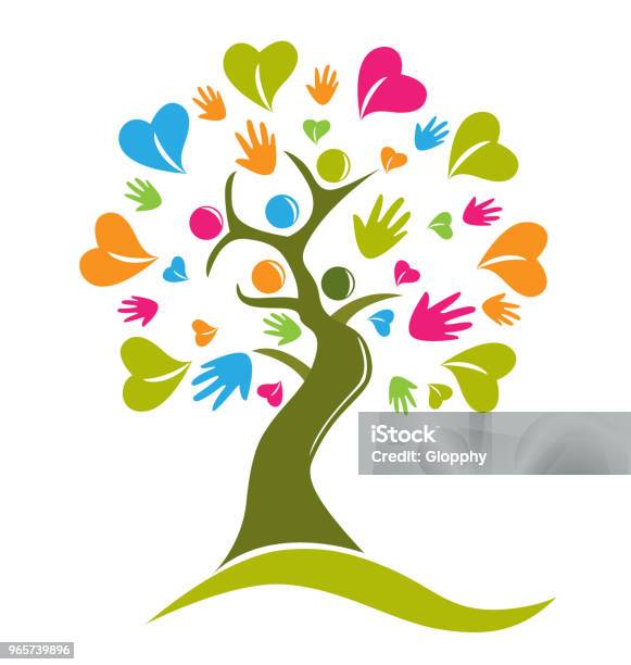 Baum Hände Und Herzen Zahlensymbolidkarte Vektor Stock Vektor Art und ... Baum Hände Und Herzen Zahlensymbolidkarte Vektor Stock Vektor Art und ...