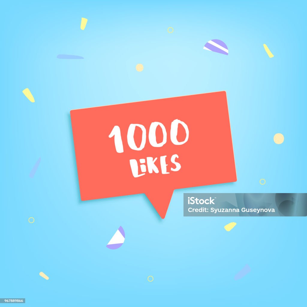 1000 Likes Thank You Post For Social Media Vector Illustration Stock ... 1000 Likes Thank You Post For Social Media Vector Illustration Stock ...
