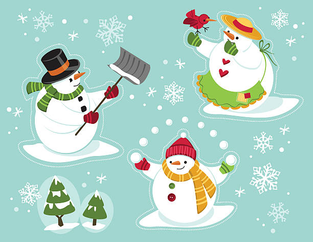 Clipart Snowman Family