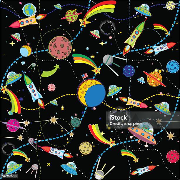 Black Space Background向量圖形及更多外太空圖片 外太空 宇宙探索 彗星 Istock