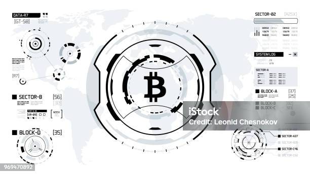 Bitcoin Cryptocurrency ベクトル図 Guiのベクターアート素材や画像を多数ご用意 Gui Hud表示 E