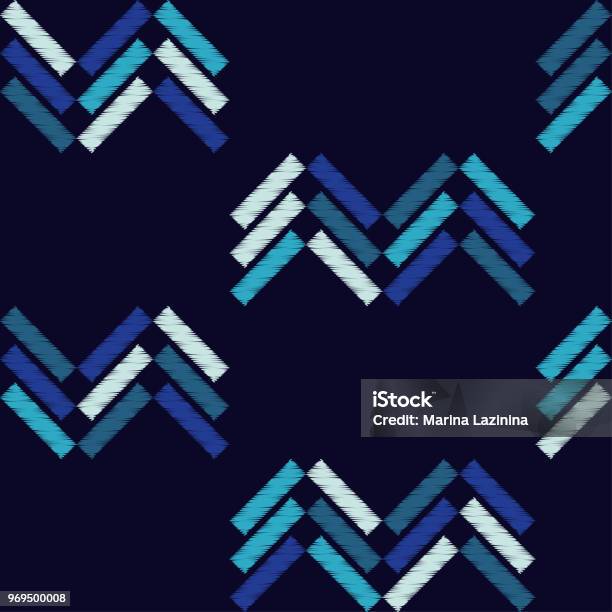 Pola Geometris Abstrak Yang Mulus Tekstur Strip Sikat Tangan Menetas