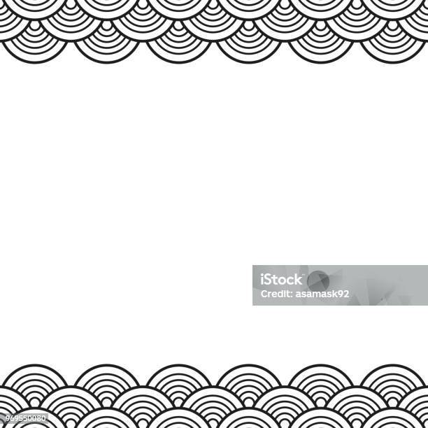 Black Traditional Wave Japanese Chinese Border Stock Illustration ... Black Traditional Wave Japanese Chinese Border Stock Illustration ...
