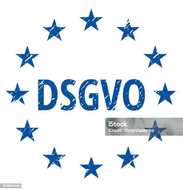 Eudsgvo 그림 Dsgvo Datenschutzgrundverordnung Cpu에 대한 스톡 벡터 아트 및 기타 이미지