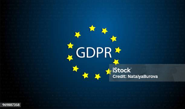 Gdpr일반 데이터 보호 규정 벡터 일러스트 레이 션 0명에 대한 스톡 벡터 아트 및 기타 이미지 0명 2018년 금고