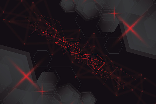 Abstract Cube Hexagon Shape Innovative Concept Background Stock