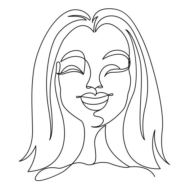 500 Woman Smiling Laughing Close Up Stock Illustrations Royalty Free