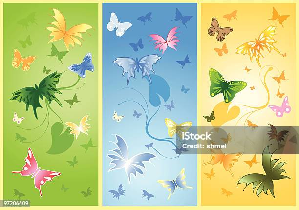 Background With Butterfly向量圖形及更多一組物體圖片 一組物體 側影 咖啡色 Istock