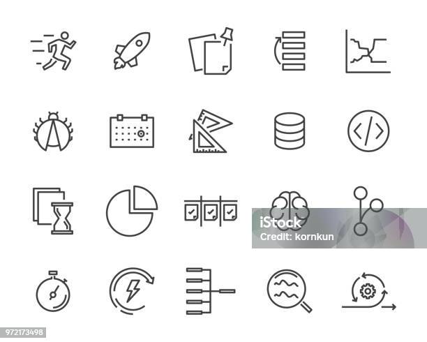 Vetores De Conjunto Simples De Ícone De Linha Do Vetor Conter Tal Icon