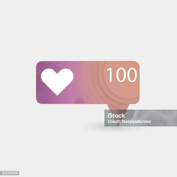 Counter Notification Icon Color Gradient Follower Icon Like 100 Social ... Counter Notification Icon Color Gradient Follower Icon Like 100 Social ...
