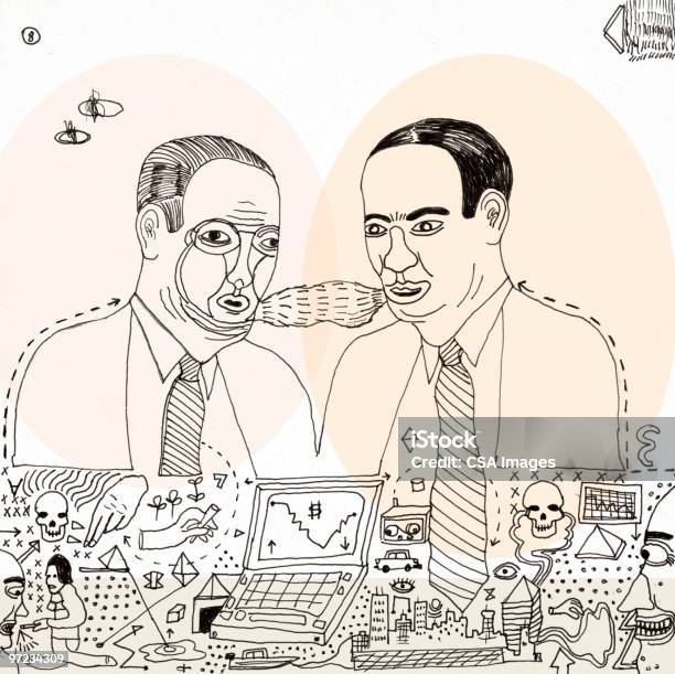 사업가 2명에 대한 스톡 벡터 아트 및 기타 이미지 2명 결정 남성 친구 Istock