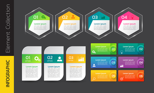 Infographic 디자인 서식 파일의 컬렉션입니다 그래프에 대한 스톡 벡터 아트 및 기타 이미지 그래프 기업 비즈니스