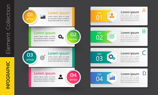 Infographic 디자인 서식 파일의 컬렉션입니다 그래프에 대한 스톡 벡터 아트 및 기타 이미지 그래프 기업 비즈니스
