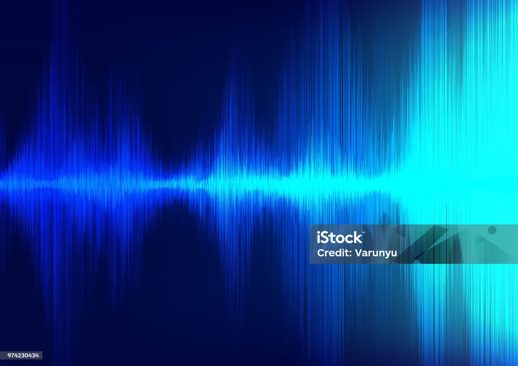 Blue Digital Sound Wave Background Teknologi Dan Konsep Gelombang Gempa