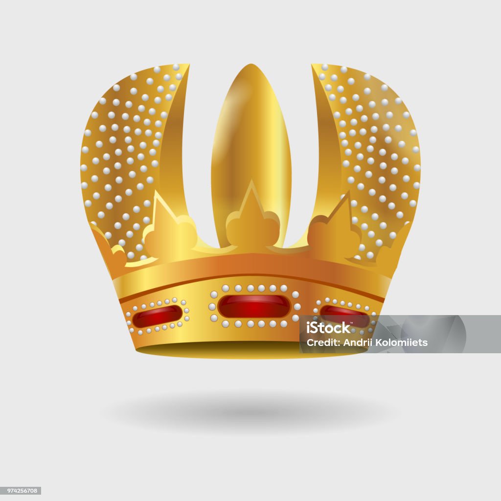 Royal Golden Crown With Gradient Mesh Stock Illustration Download
