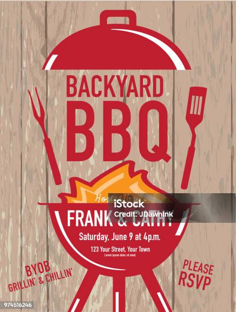 Bbq 초대 디자인식 형판 7월에 대한 스톡 벡터 아트 및 기타 이미지 7월 Barbecue Social
