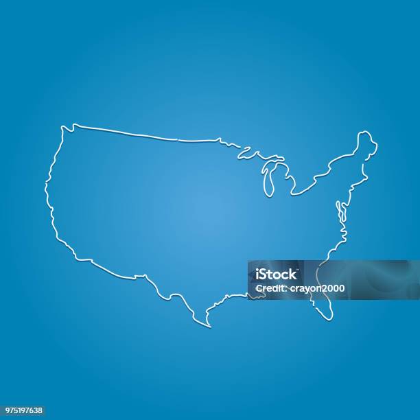 Ilustración de Fondo Azul Moderno Esquema De Mapa Usa y más Vectores ... Ilustración de Fondo Azul Moderno Esquema De Mapa Usa y más Vectores ...