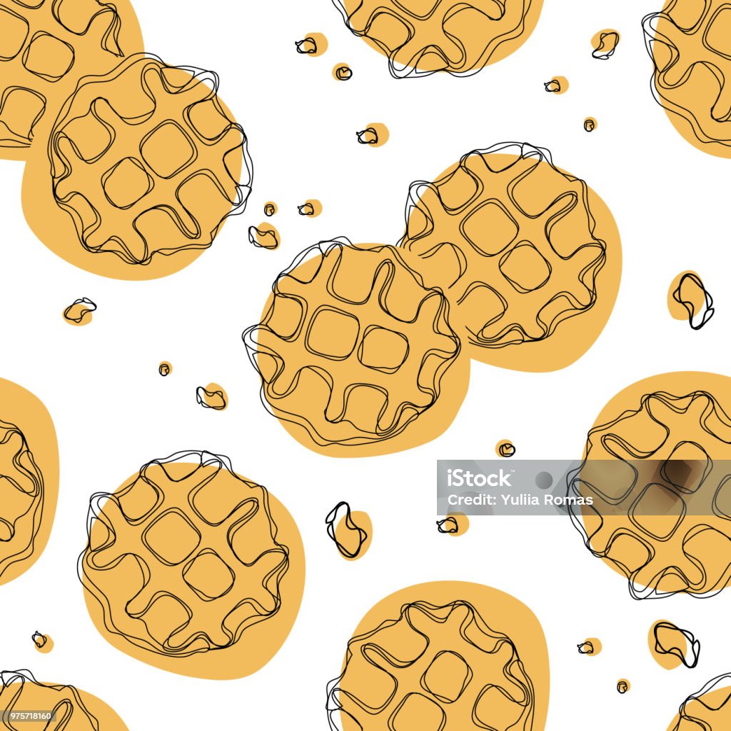 Waffle Vector Background Seamless Pattern Stock Illustration Download