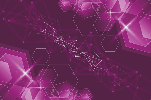 Abstract Cube Hexagon Shape Innovative Concept Background Stock