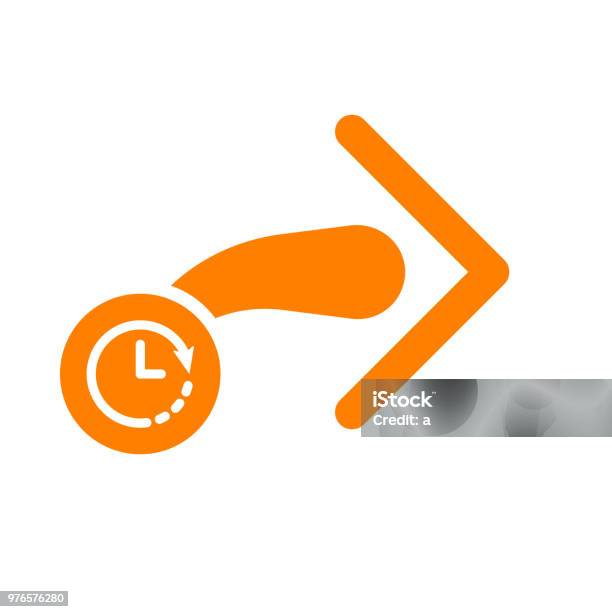 Prochaine Icône Icône De Flèches Avec Le Signe De Lhorloge Icône