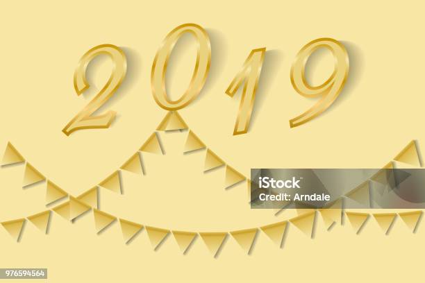 Golden Bunting Untuk Kartu Ucapan Selamat Tahun Baru 2019 Ilustrasi ... Golden Bunting Untuk Kartu Ucapan Selamat Tahun Baru 2019 Ilustrasi ...
