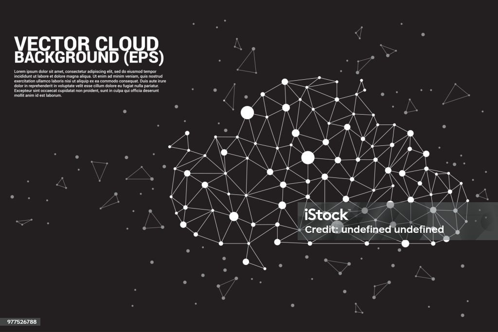 Konsep Jaringan Komputasi Awan Polygon Dot Connected Line Konsep Server