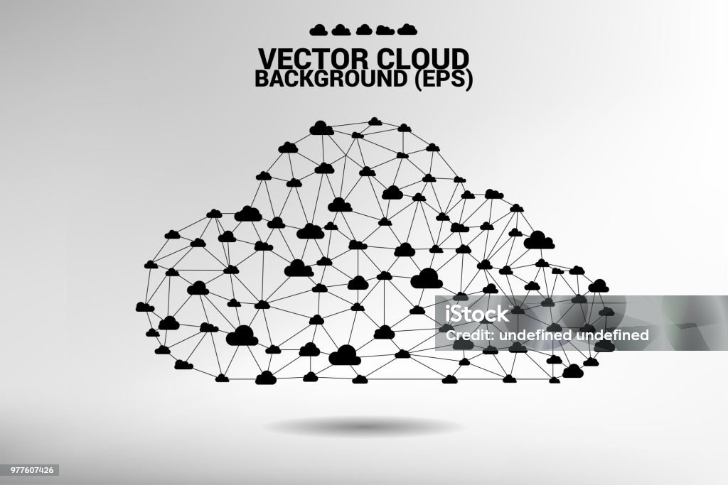 Konsep Jaringan Komputasi Awan Polygon Dot Connected Line Konsep Server