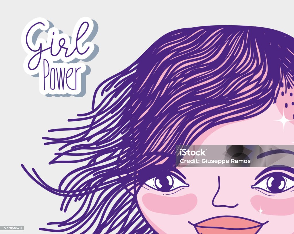Girl Power Cartoon Stock Illustration Download Image Now Adult Arm
