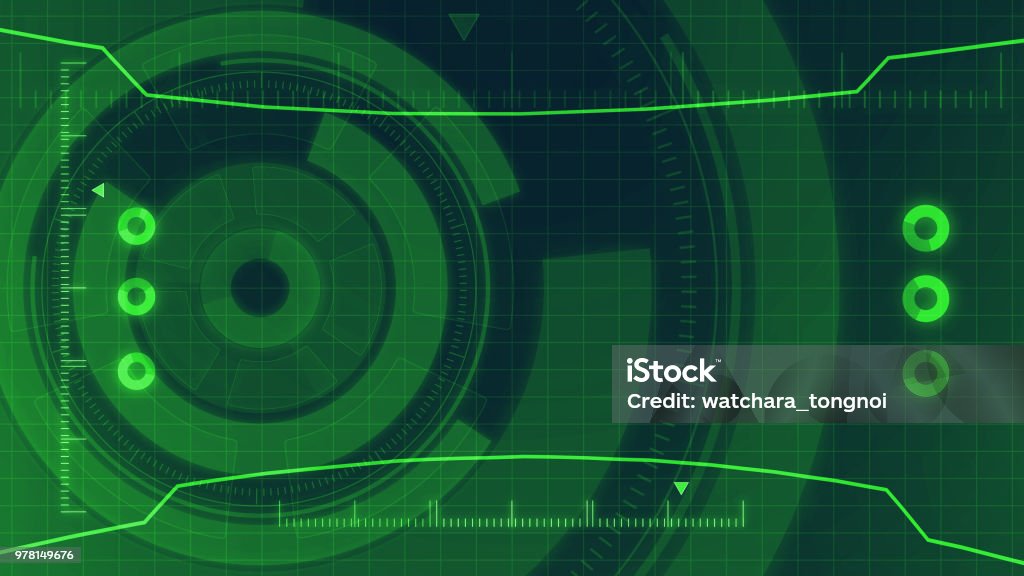 Antarmuka Pengguna Teknologi Hud Digital Futuristik Layar Radar Dengan