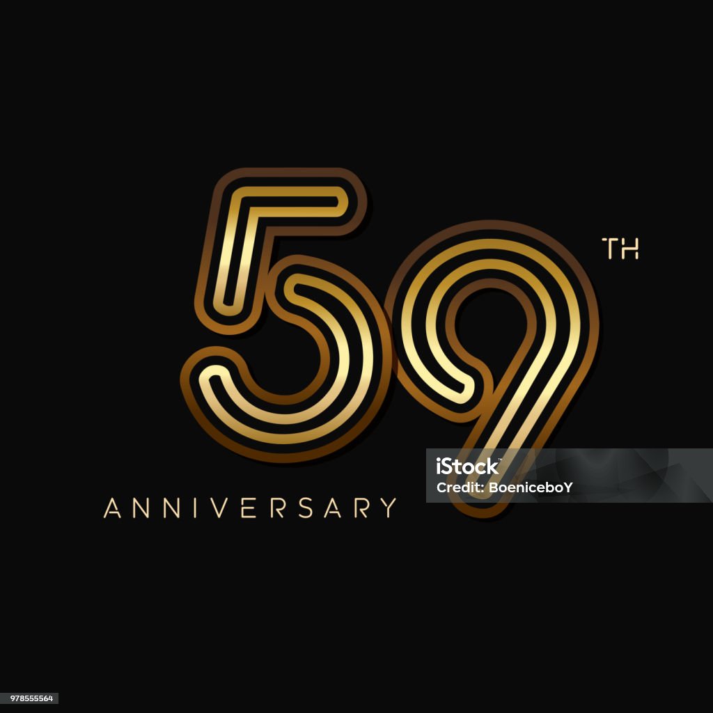 59 Jaar Verjaardag Viering Logo Verjaardagslogo Met Gouden En Zilveren ... 59 Jaar Verjaardag Viering Logo Verjaardagslogo Met Gouden En Zilveren ...