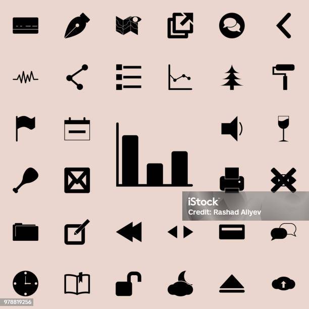 Ikon Diagram Kumpulan Ikon Minimalis Terperinci Desain Grafis Premium