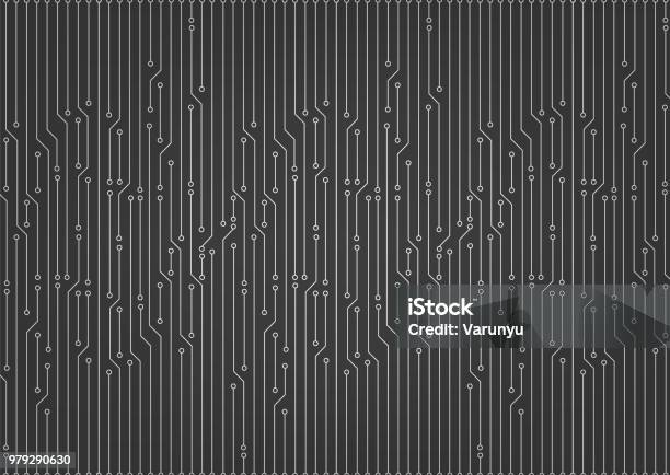 Sistem Papan Sirkuit Microchip Digital Klasik Pada Desain Konsep Latar