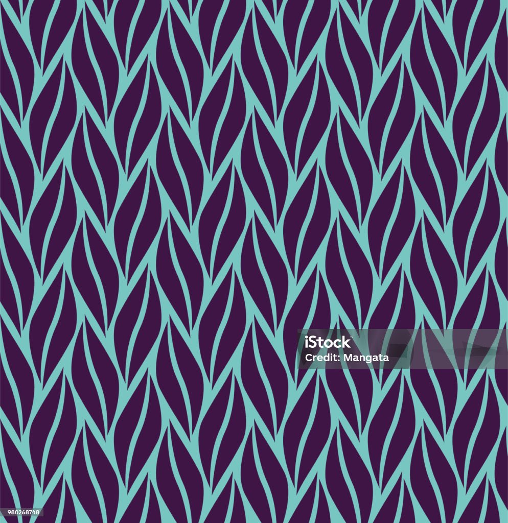 Vector Leaf Seamless Pattern Abstract Leaves Texture Stock Illustration