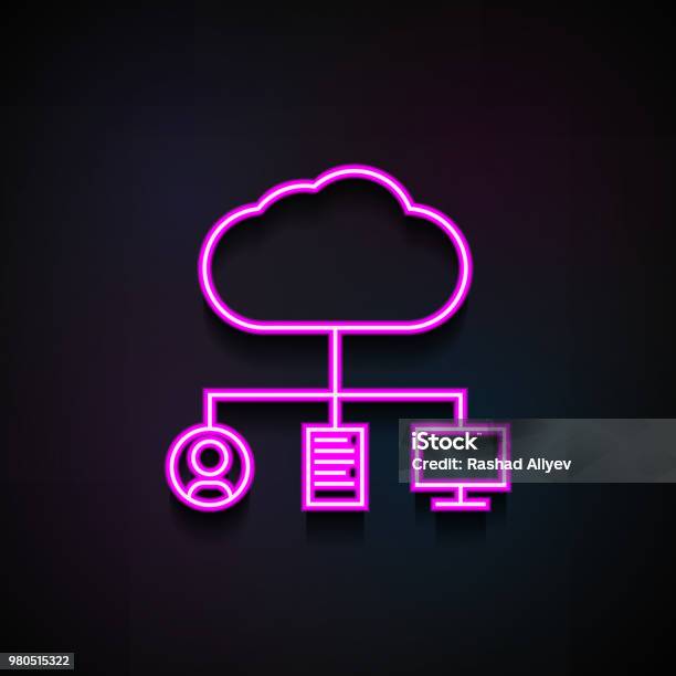 Ikon Penyimpanan Cloud Elemen Ikon Minimalis Untuk Konsep Seluler Dan