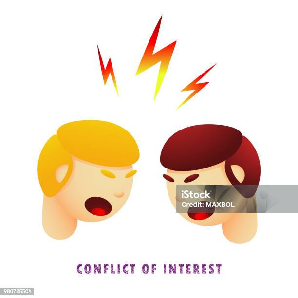Conflict Of Interest Vector Illustration Flat Gradient Stock ... Conflict Of Interest Vector Illustration Flat Gradient Stock ...