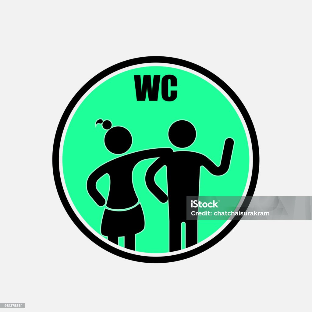 Funny Wctoiletrestroom Door Plate Symbolsman And Woman Toilet