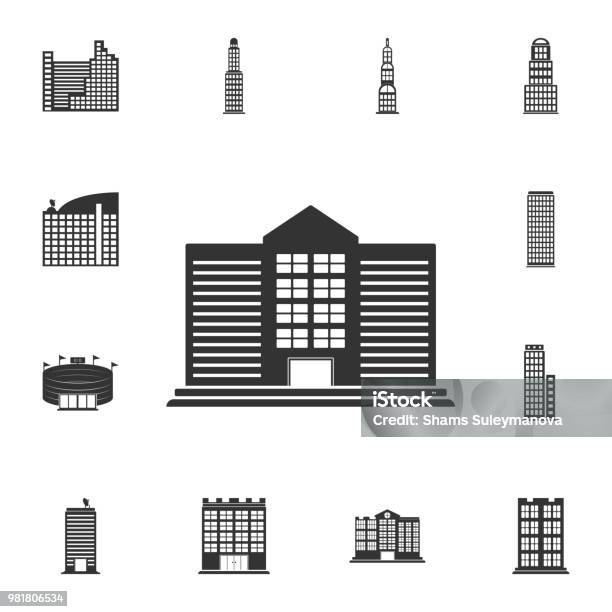 Icône De Lédifice Public Illustration De Lélément Simple La Valeur