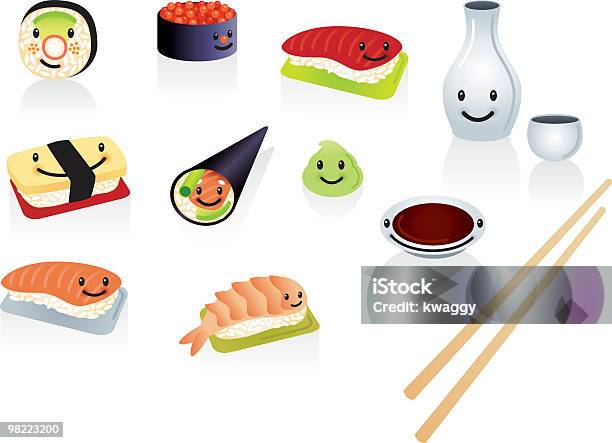 행복함 스시 초밥에 대한 스톡 벡터 아트 및 기타 이미지 초밥 0명 간장 Istock