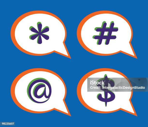 빙과 백색과 Speech 비눗방울 0명에 대한 스톡 벡터 아트 및 기타 이미지 0명 다중 색상 Istock