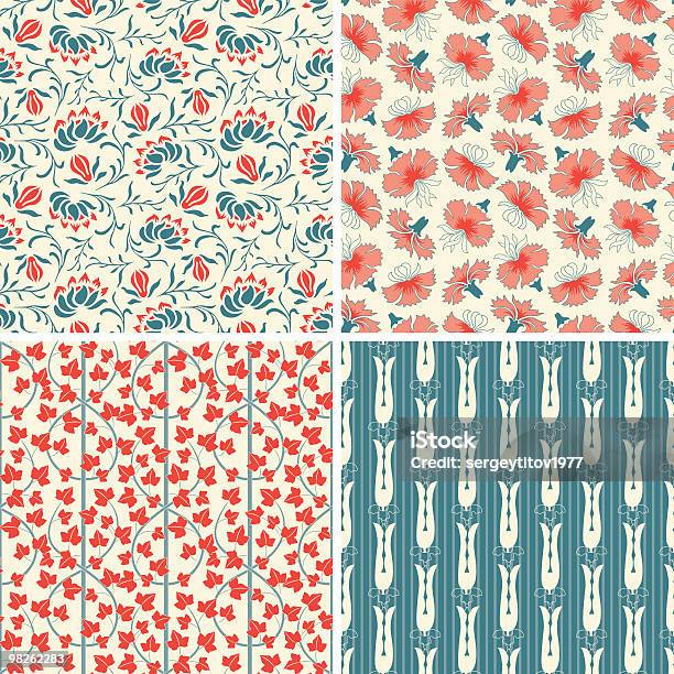 Floral Patterns In Set向量圖形及更多一組物體圖片 一組物體 大自然 幻想 Istock